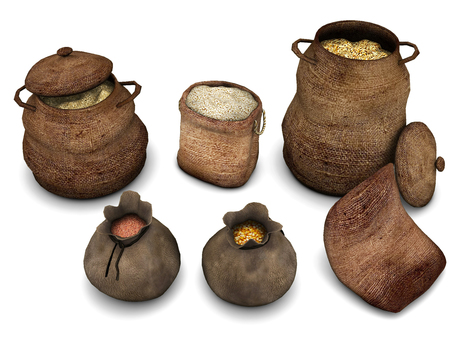 Second Life Marketplace - Medieval set of sacks (grains) - Old World ...