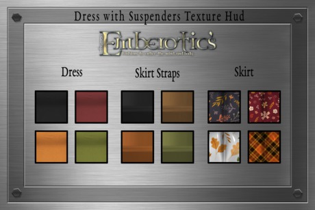 Second Life Marketplace - ~ Autumn Dress with Suspenders ~ and Texture Hud