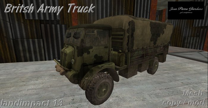 Second Life Marketplace - British Army Truck mesh
