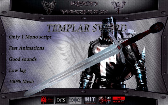Second Life Marketplace - Risen Weapons - TEMPLAR SWORD v1.0 BOXED
