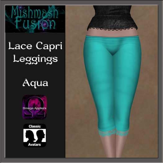Second Life Marketplace - ~*MF*~ Lace Capri System/Omega - Aqua