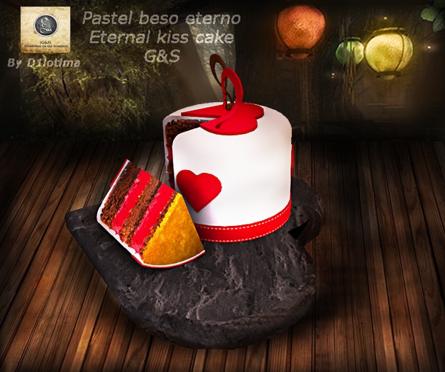 Second Life Marketplace - Pastel beso eterno / Eternal kiss cake [G&S]
