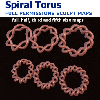 Second Life Marketplace - Spiral Torus sculpt maps : 4 sizes, 3 to 8 truns