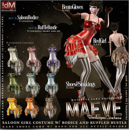 Second Life Marketplace - !dM Maeve **ROSE** Skirt (LARA BOX #2B)