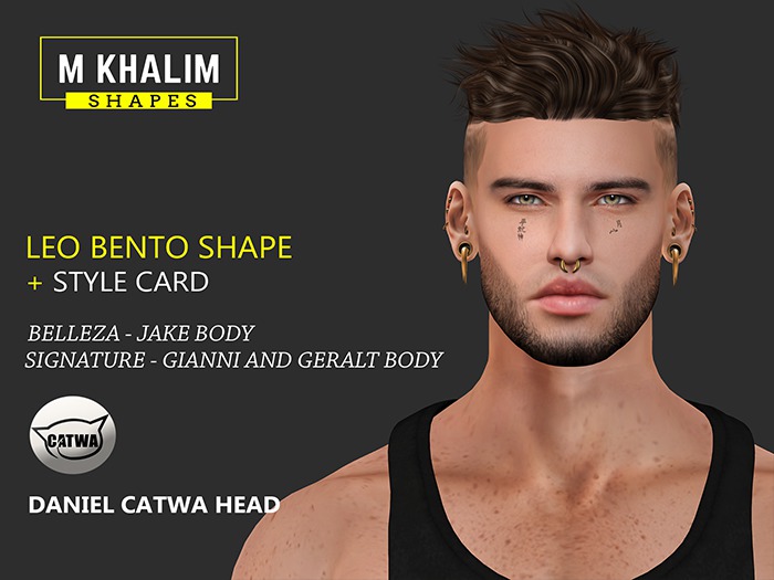 Second Life Marketplace - Leo Bento Shape for Catwa Daniel Head ...