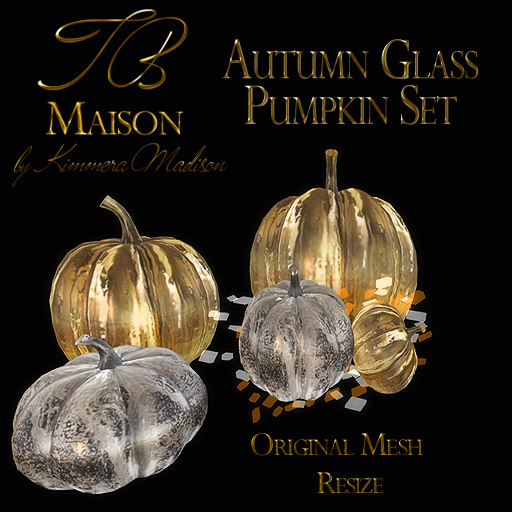Second Life Marketplace - TB Maison Autumn Glass Pumpkin Set