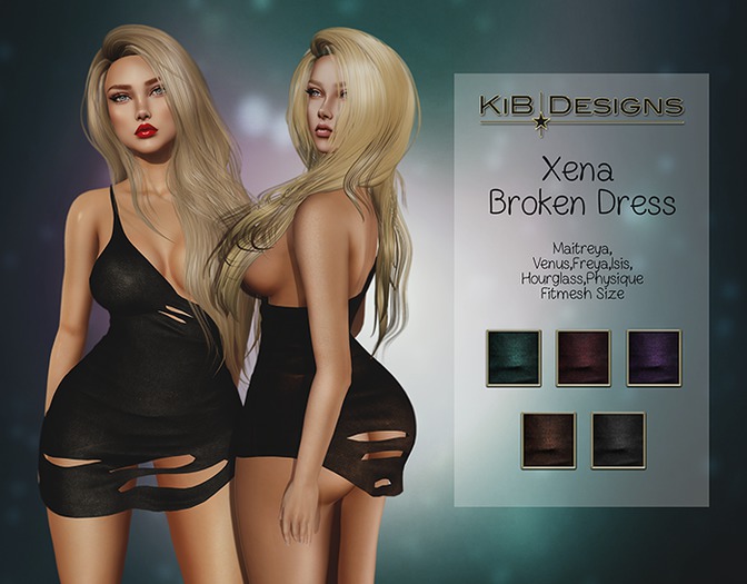 Second Life Marketplace - KiB Designs - Xena Broken Dress FATPACK