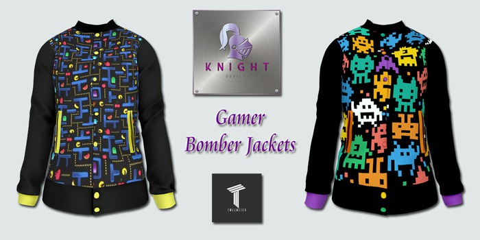 Second Life Marketplace - [KNIGHT DESIGNS] GAMER BOMBER JACKETS - TWEENSTER