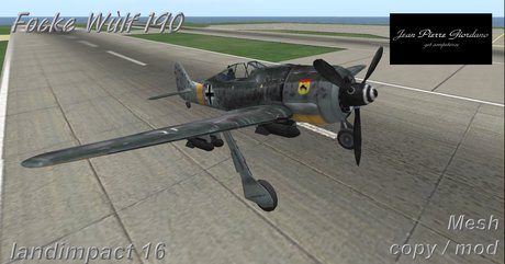 Second Life Marketplace - Focke Wulf 190 + Display Model mesh