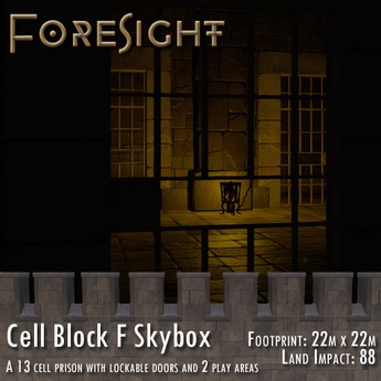 Second Life Marketplace - .:FORESIGHT:. Cell Block F Skybox