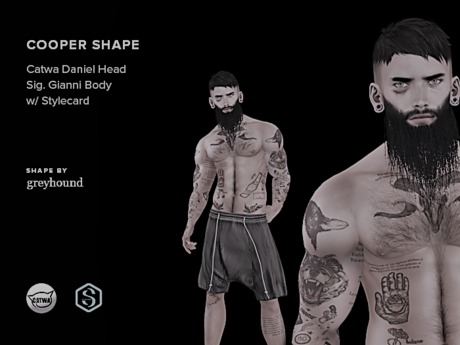 Second Life Marketplace - [greyhound] Cooper Shape DEMO - Catwa Daniel ...
