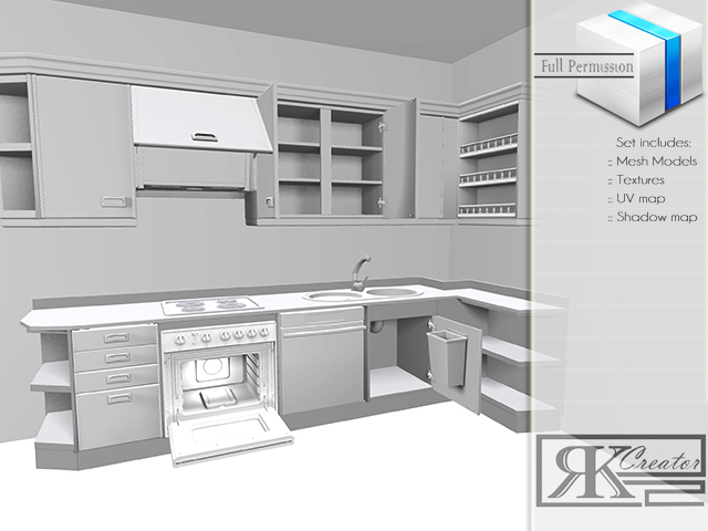 Second Life Marketplace - .::KR::. Angelic Kitchen Full Permission