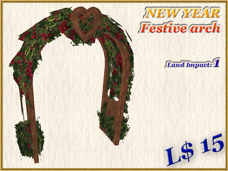 Second Life Marketplace - NEW YEAR Festive arch (1 LI)