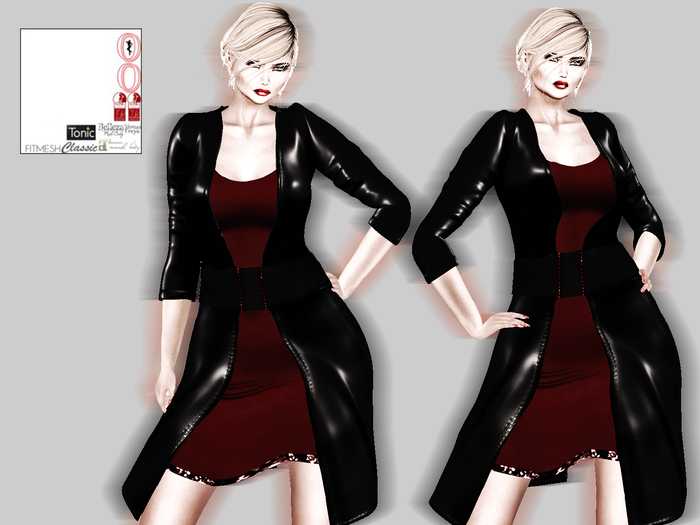 Second Life Marketplace - Leather Coat Dress-