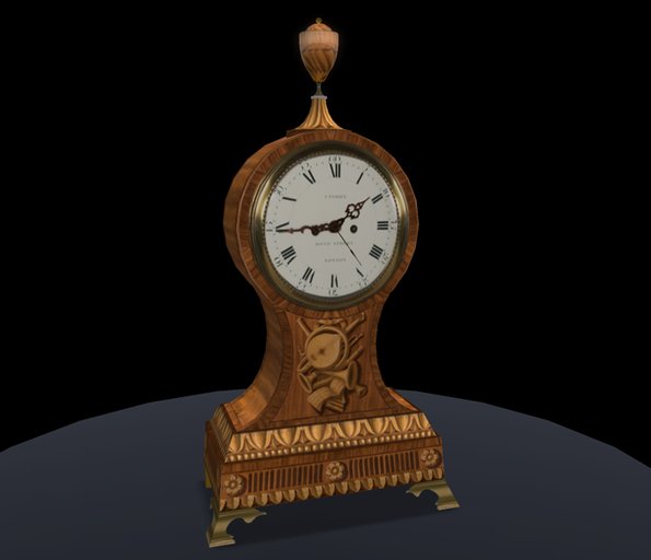 Second Life Marketplace - Beautiful Antique Bracket Clock in Satinwood