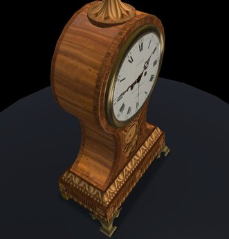Second Life Marketplace - Beautiful Antique Bracket Clock in Satinwood
