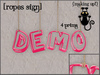 Second Life Marketplace - {MAKING UP!} - DEMO PINK Ropes Sign