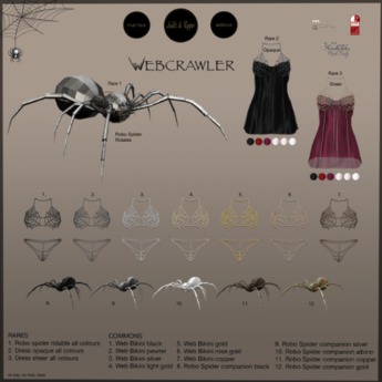 Second Life Marketplace - S&P webcrawler spider companion copper (rez ...