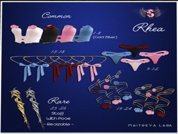 Second Life Marketplace - .::Supernatural::. Rhea Belt Blue Gold