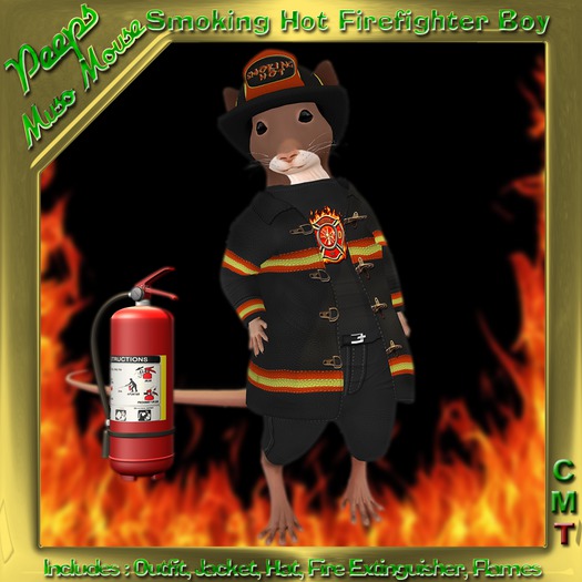 Second Life Marketplace - Peeps Muso Smoking Hot Firefighter Boy ...