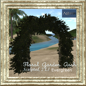 Second Life Marketplace - Aguas Evergreen Garden Arch, 2 LI