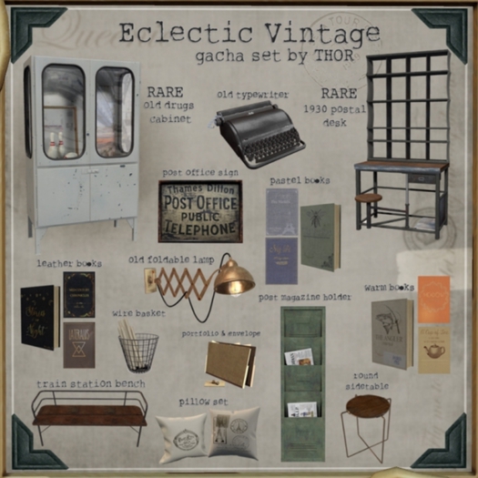 Second Life Marketplace - ..::THOR::.. Eclectic Vintage - Warm Books Set