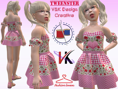 Second Life Marketplace - V&K Design Tweenster cute Kathy Dress