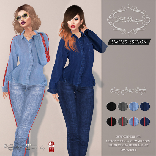 Second Life Marketplace - DE.Boutique Lory Jeans Outfit