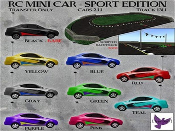 Second Life Marketplace - [ free bird ] RC Mini Car - Teal (bagged)