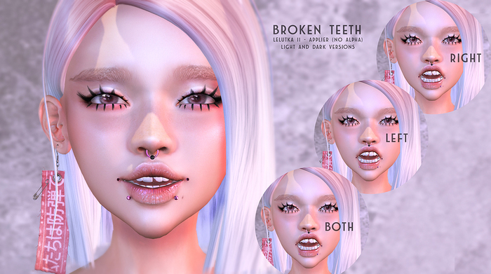 Second Life Marketplace - THIS IS WRONG Broken teeth Lelutka II ...