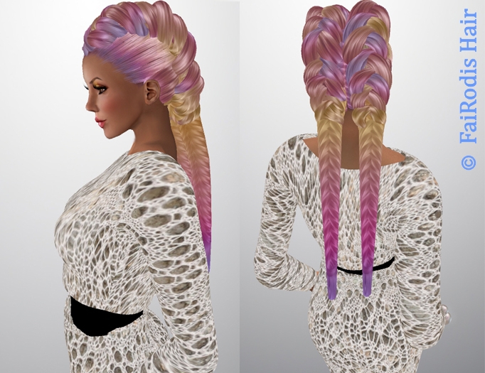 Second Life Marketplace - FaiRodis Lucy hair sunrise WITH FLEXI BRAID pack