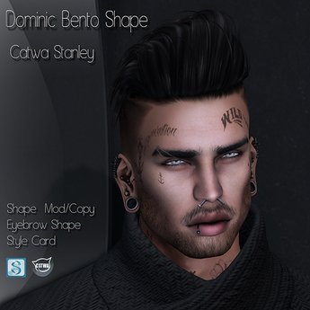 Second Life Marketplace - [Alpha Shape] Dominic Bento Shape for Stanley ...