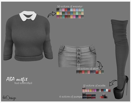 Second Life Marketplace - ★ABA Outfit HUD Controlled!★#For Mesh Avatar!★