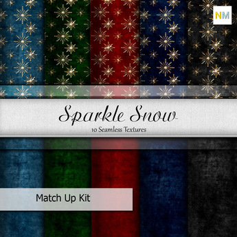 Second Life Marketplace - Sparkle Snow Velvet Matchup Kit 10 Seamless ...