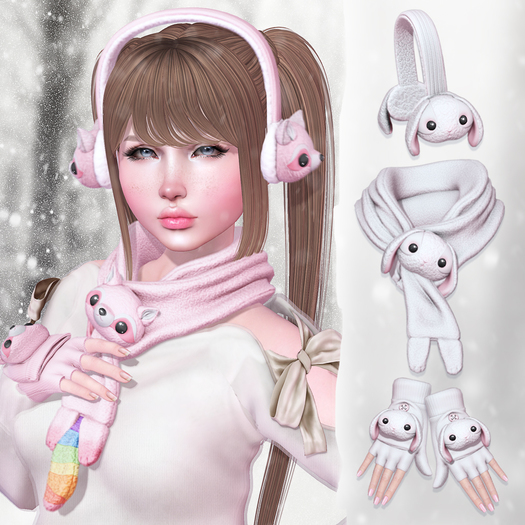 Second Life Marketplace - Sweet Thing. Cozy Winter Set: SNOWSHOE WHITE ...