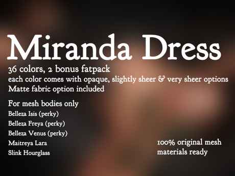 Second Life Marketplace - *Mon Cheri* Miranda Dress - Azure