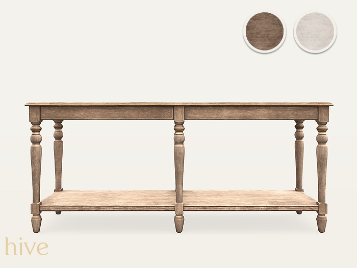 Second Life Marketplace - hive // wooden console table [wear to unpack]