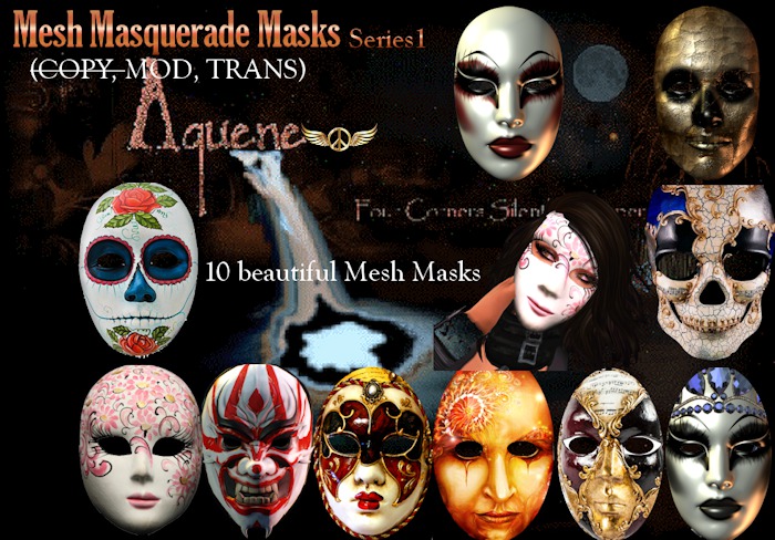 Second Life Marketplace - Aquene Mesh Full Face Masks