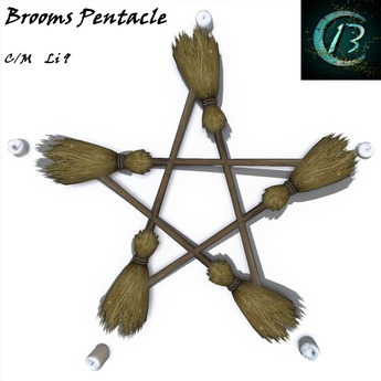 Second Life Marketplace - 13Th Moon-Brooms Pentacle