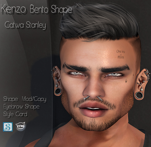 Second Life Marketplace - [Alpha Shape] Kenzo Bento Shape for Stanley Head