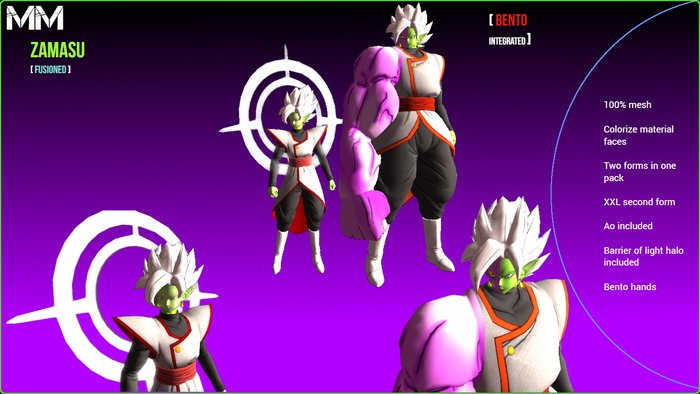 Second Life Marketplace - MM ( DBXV2 ) Zamasu Fusion Pack ( Twofold form )