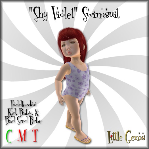 Second Life Marketplace Shy Violet Swimsuit Boxed