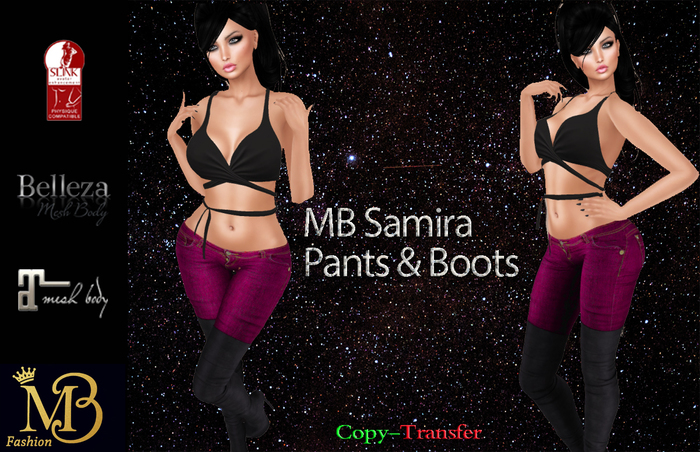 Second Life Marketplace - MB Samira Pants & Boots pink