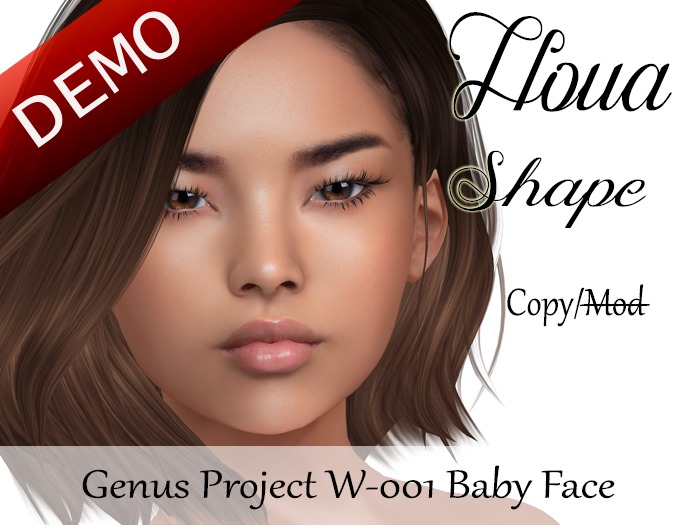 Second Life Marketplace - Houa Shape "Genus Project Head W001 Baby Face ...