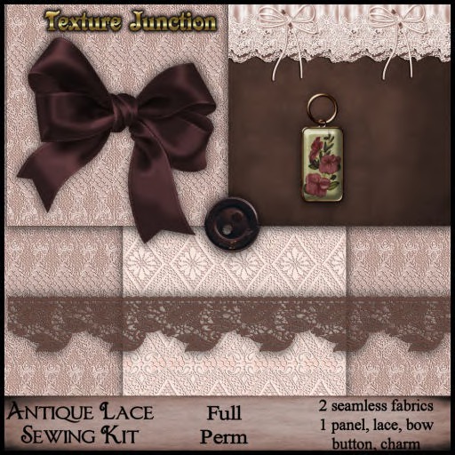 Second Life Marketplace - ~TJ~ Antique Lace Sewing Kit Textures
