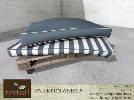 Second Life Marketplace - .:revival:. pallet on wheels