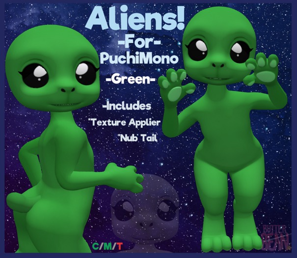 Second Life Marketplace - Aliens! - Puchimono Mod - Green