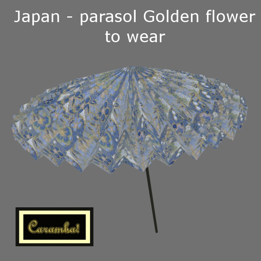 Second Life Marketplace - Japan - parasol Golden flower (to wear)