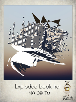 Second Life Marketplace - [Kou!] Exploded book hat