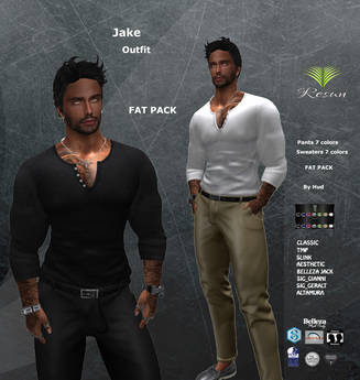 Second Life Marketplace - Res_Jake casual outfit black